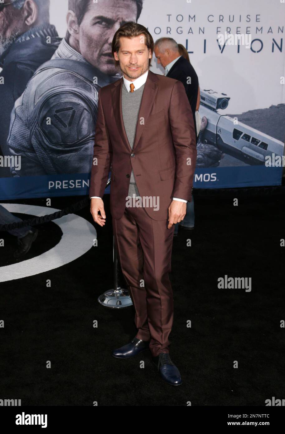 Nikolaj Coster-Waldau arrives at the LA premiere of "Oblivion" at the ...