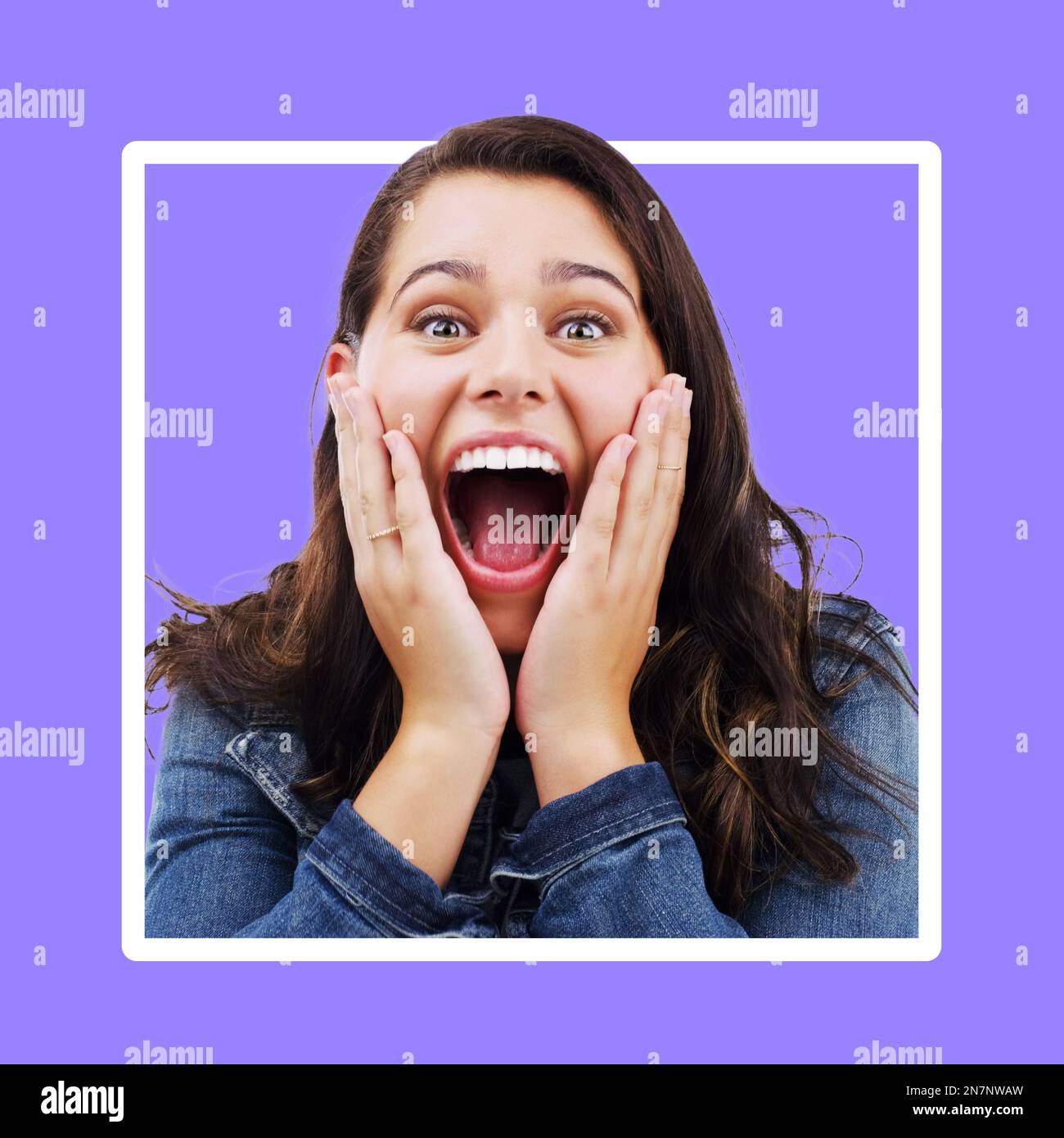 Shock frame woman hi-res stock photography and images - Alamy