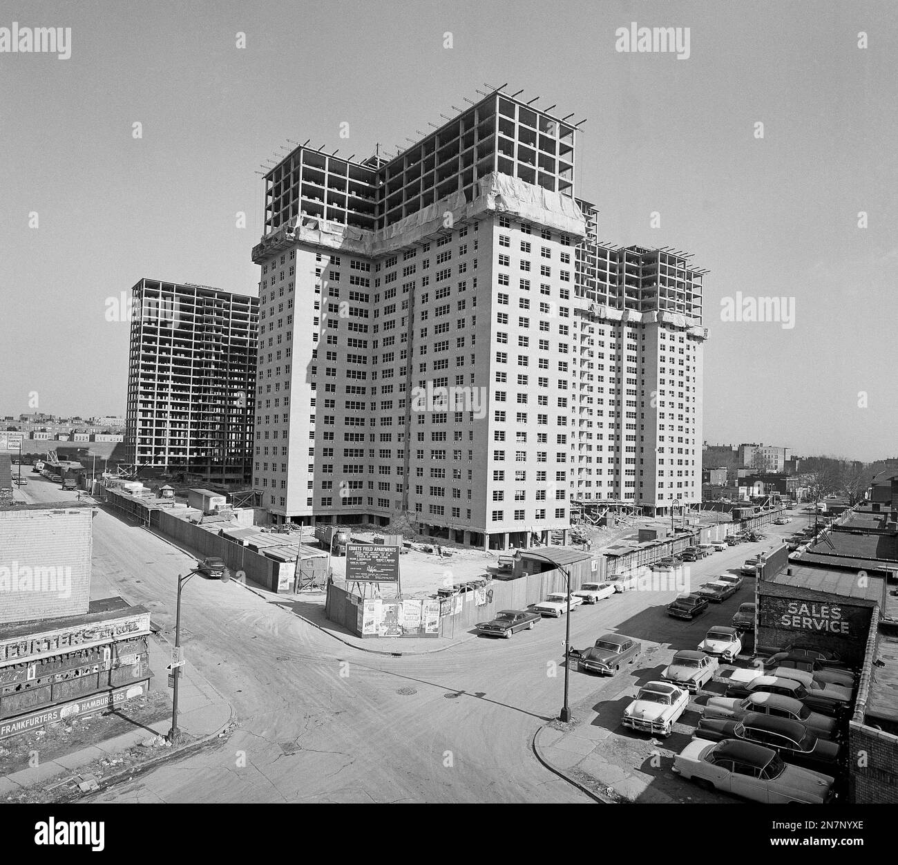 FILE - This Jan. 31, 1962 file photo shows apartment buildings under ...