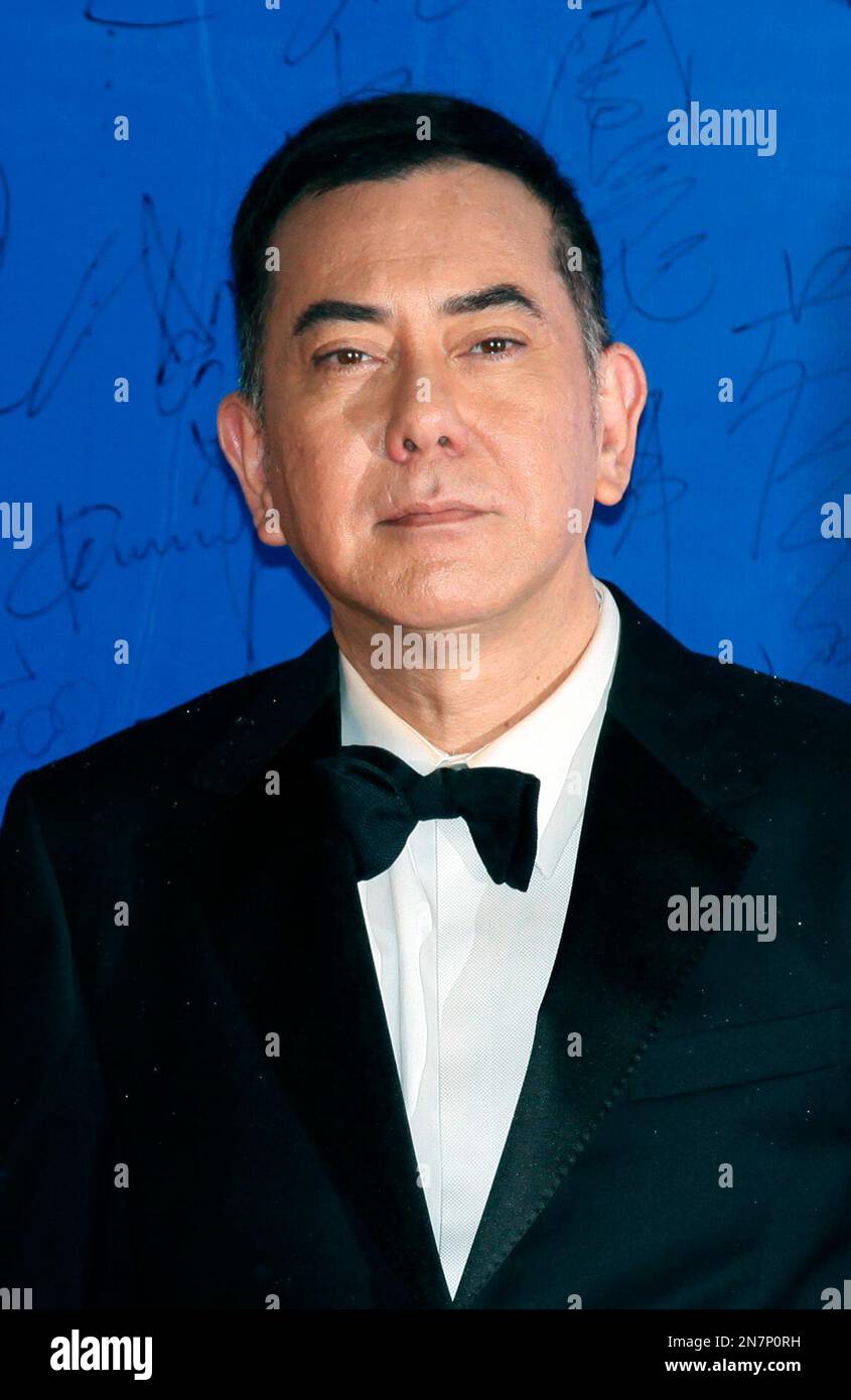 Hong Kong actor Anthony Wong poses on the red carpet at the Huading ...