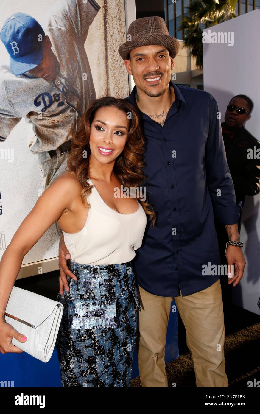 Gloria Govan and Matt Barnes arrive at the LA premiere of "42" at the ...