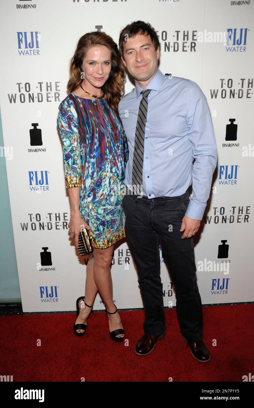 Actress Katie Aselton, left, and actor Mark Duplass arrive at the LA ...