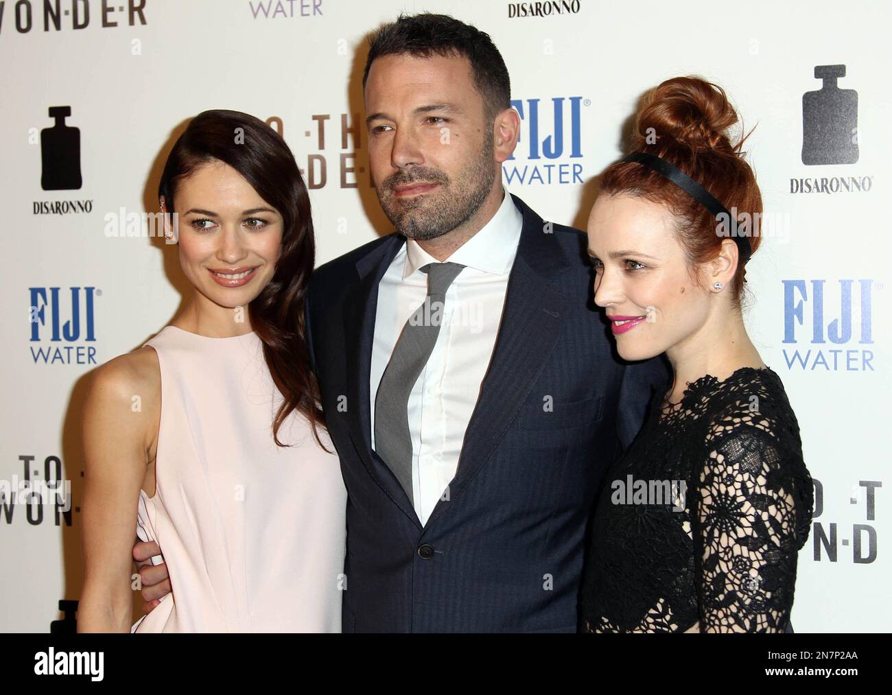 Cast members Ben Affleck, center, Rachel McAdams, right, and Olga ...