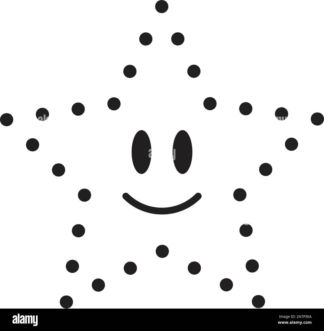 Dotted star shape for tracing lines for preschool and kindergarten ...