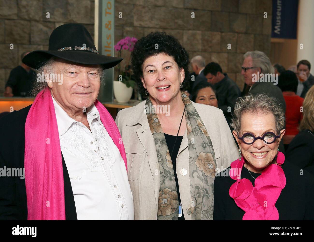 From left, artist DeWain Valentine, Debora Marrow, Director The Getty ...