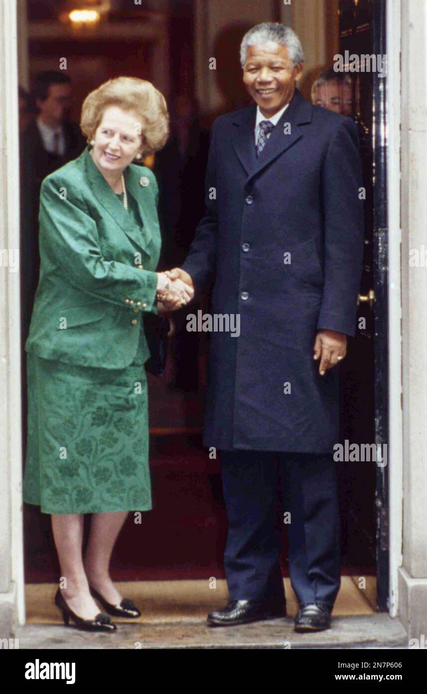 File In this July 4, 1990 file photo, British Prime Minister Margaret ...