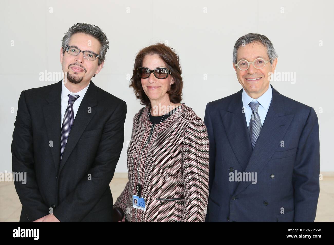 From left, Andrew Perchuck, Deputy Director, Getty Research Institute ...