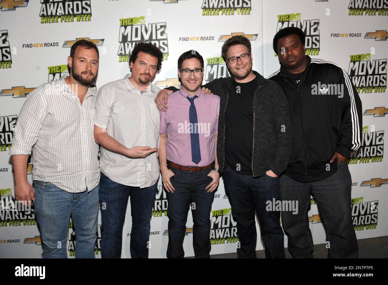 MTV News correspondent Josh Horowitz, center, and the cast of "This is ...