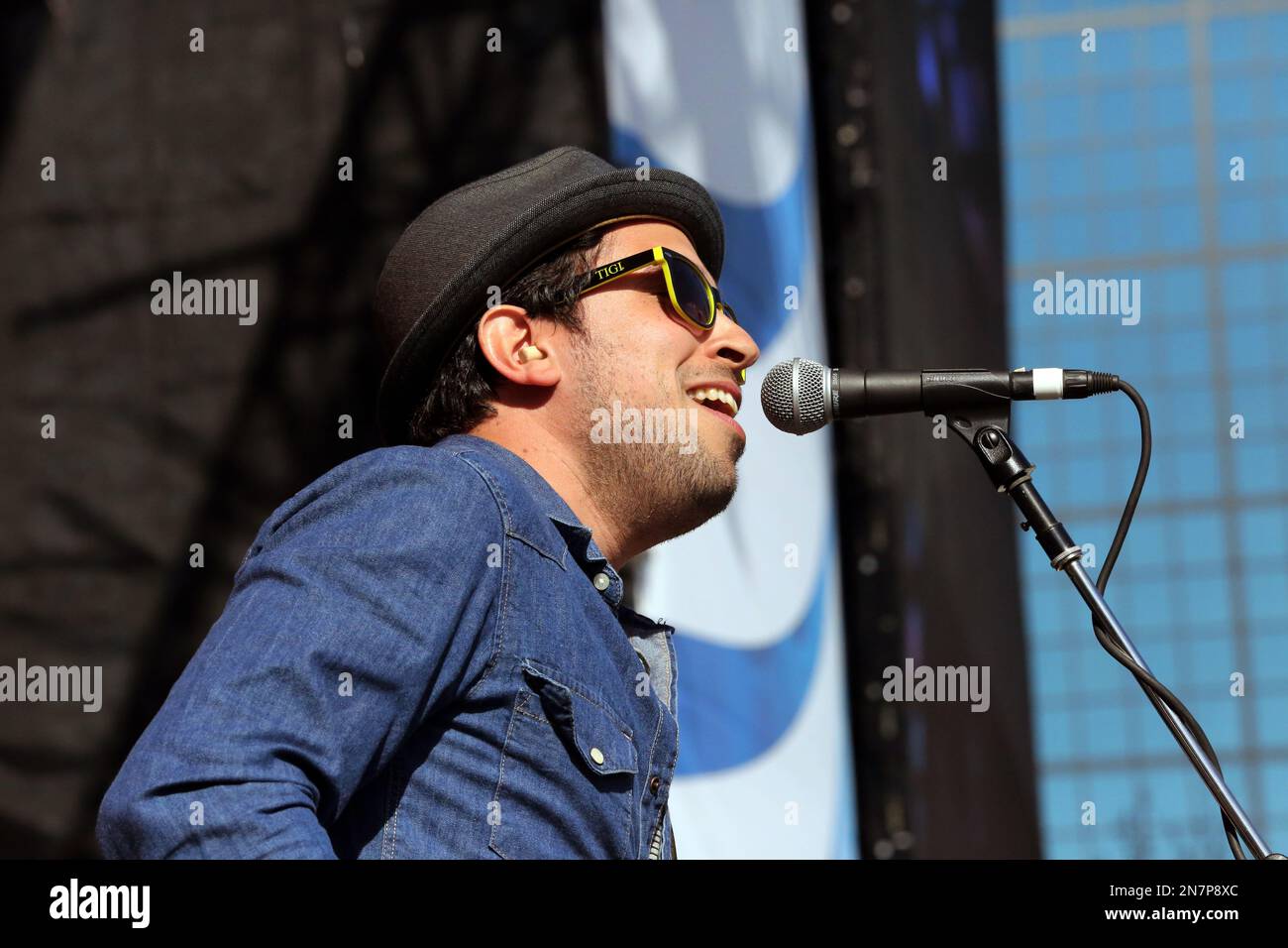 Gavin Jasper of Saints of Valory performs as part of Final Four Big Dance Concerts at Centennial ...