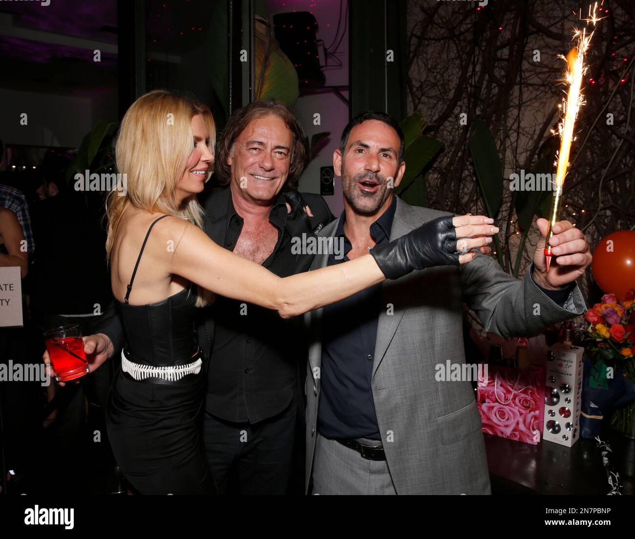 Brandi Glanville, Martin Genis and Darin Harvey attend Darin Harvey's ...