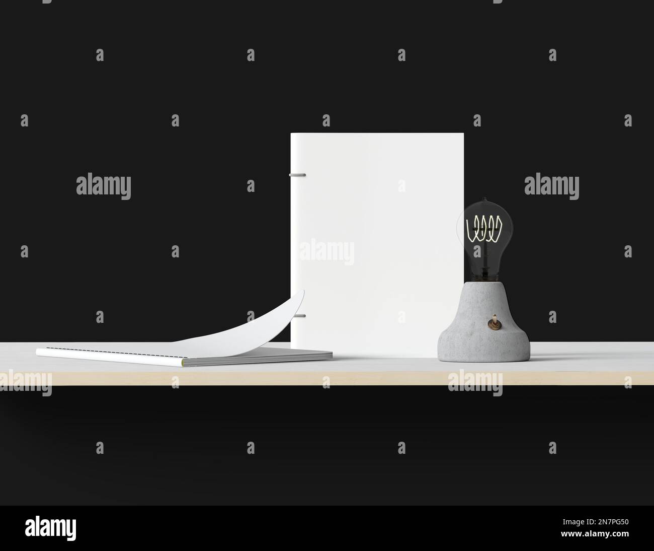 flying frames on the air, with equipments and objects mockup Stock ...