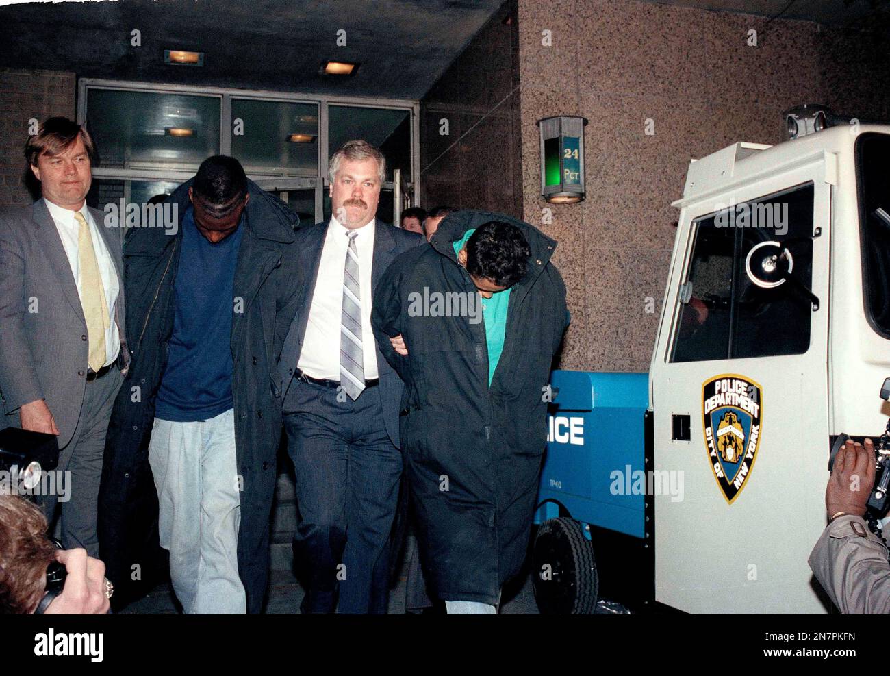 FILE - In this April 22, 1989 file photo, Yusef Salaam, 15, second from ...