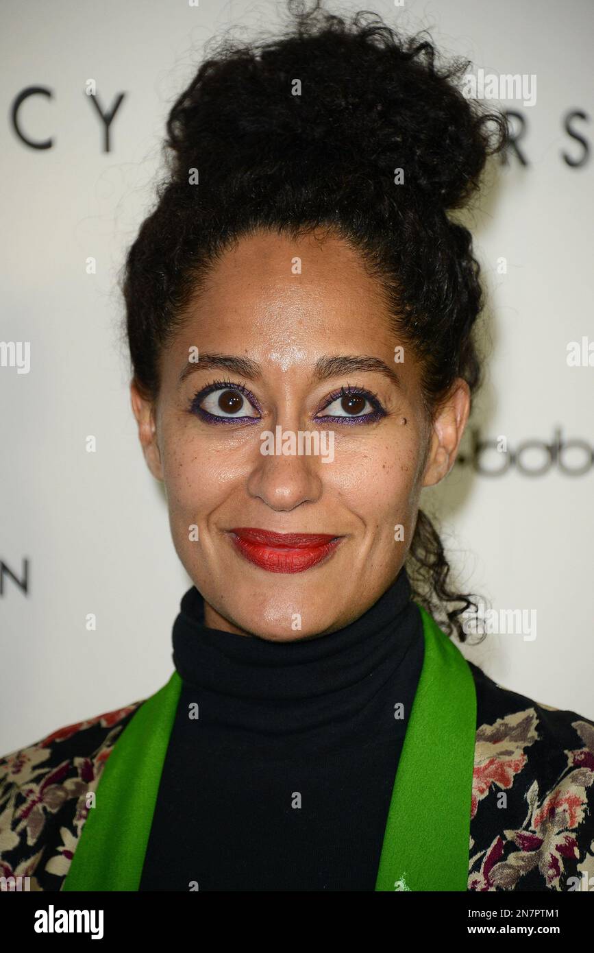 Tracee Ellis Ross arrives at the opening of the Tracy Anderson flagship ...
