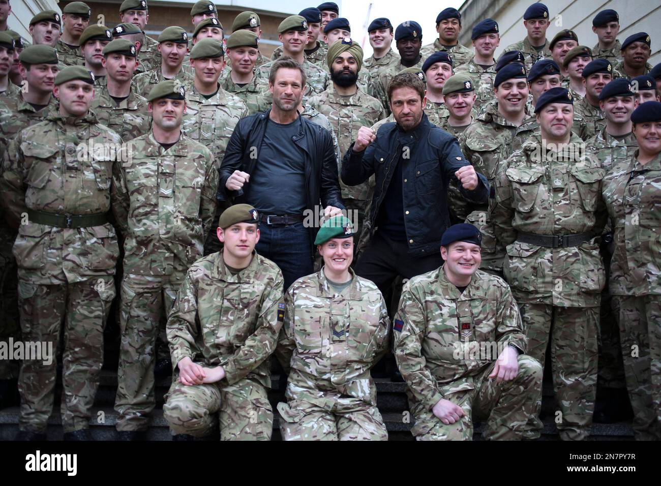 Embargoed till midnight for web use.Actors Gerard Butler Right & Aaron ...