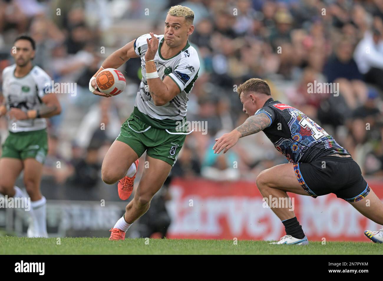 Preston Riki of Maori All Stars in action during the NRL (National ...