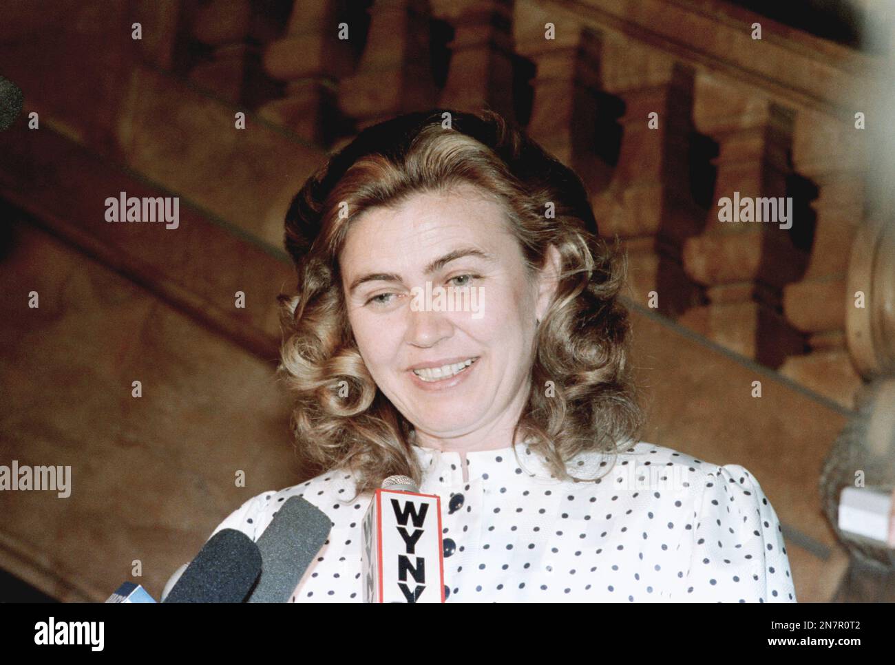 FILE - Barbara Piasecka Johnson is shown leaving court following a ...