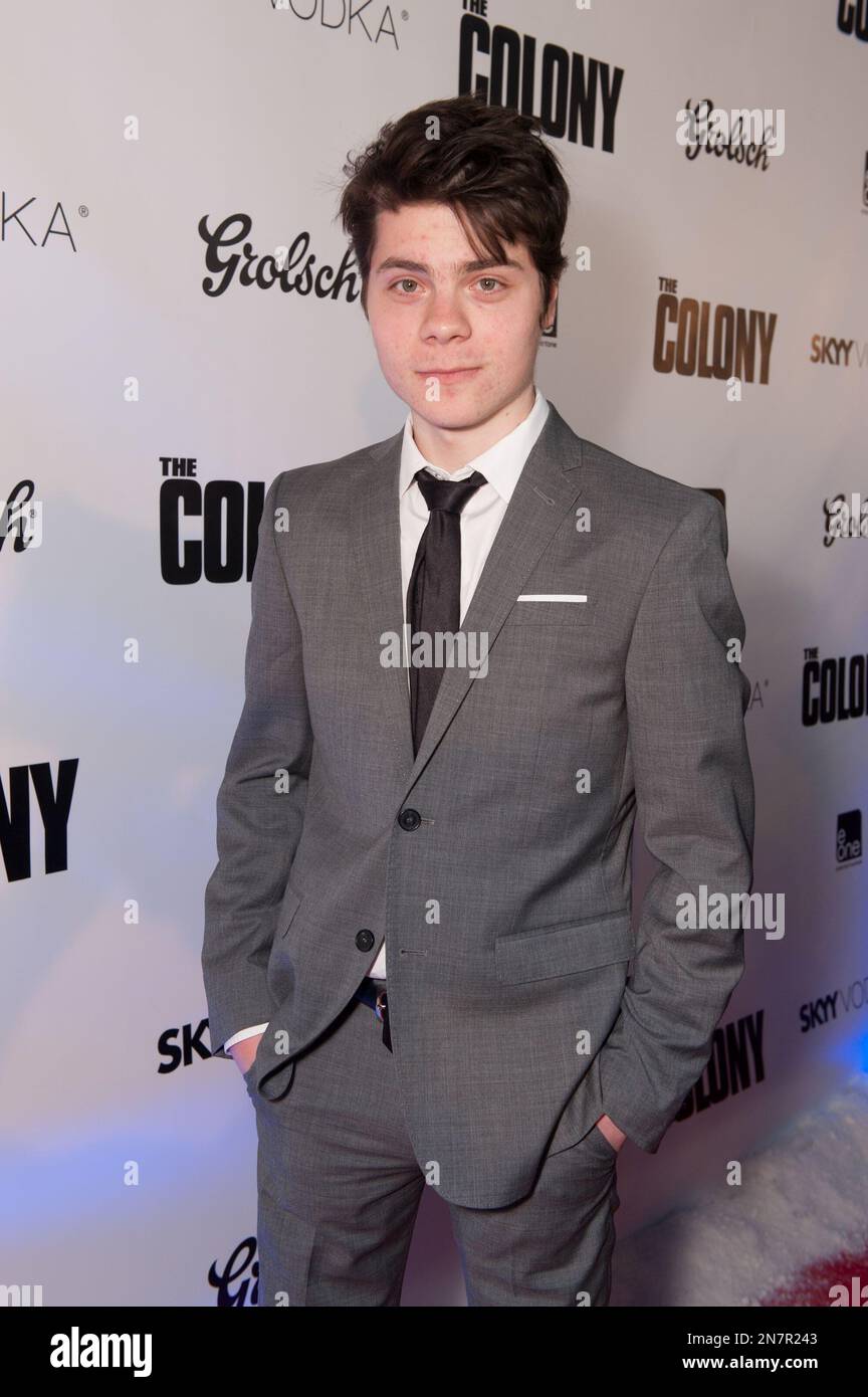 Actor Atticus Mitchell arrives at the world premiere of "The Colony" at ...