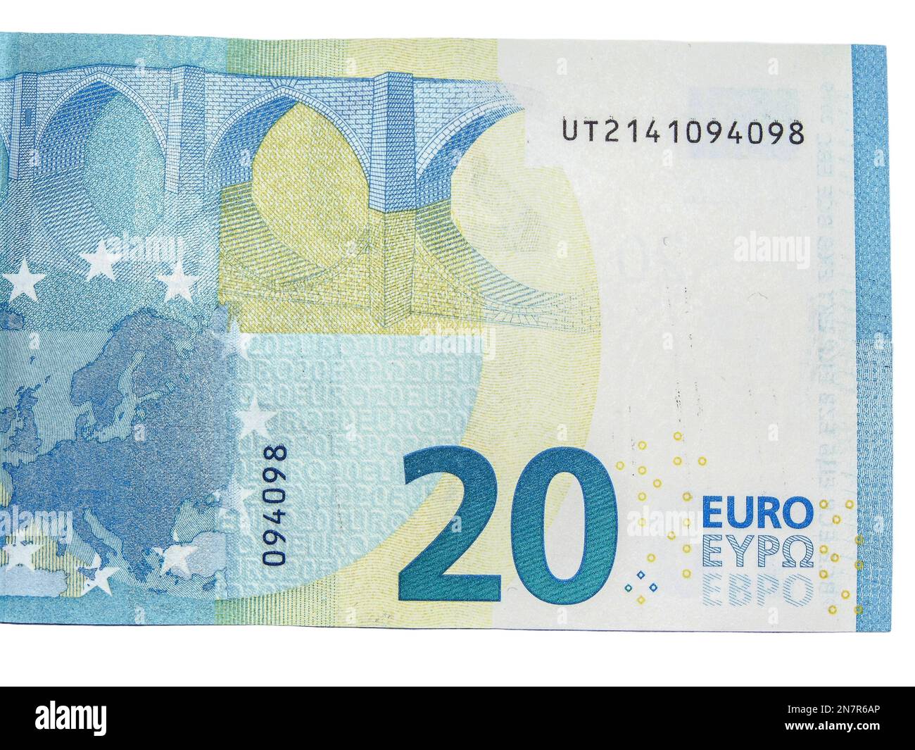 20 euro banknote isolated on white background Stock Photo - Alamy