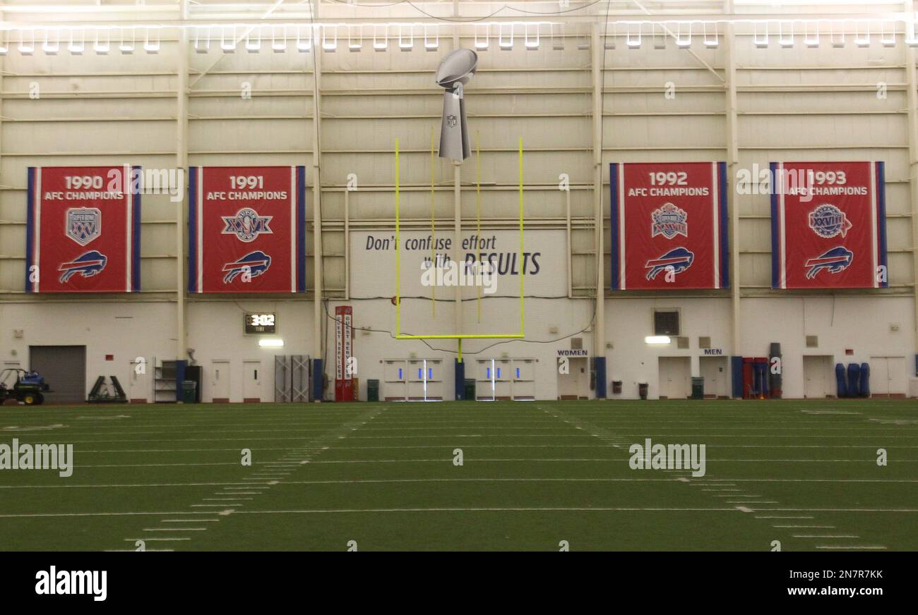 New banners from past championships and an image of the Vince Lombardi ...