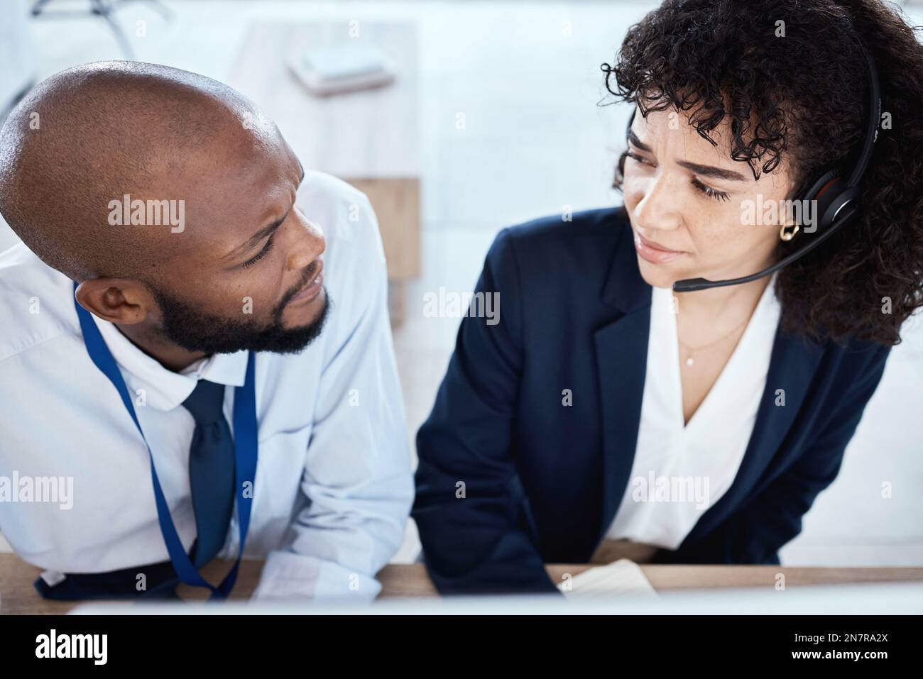 Man woman confused office worker hi-res stock photography and images ...