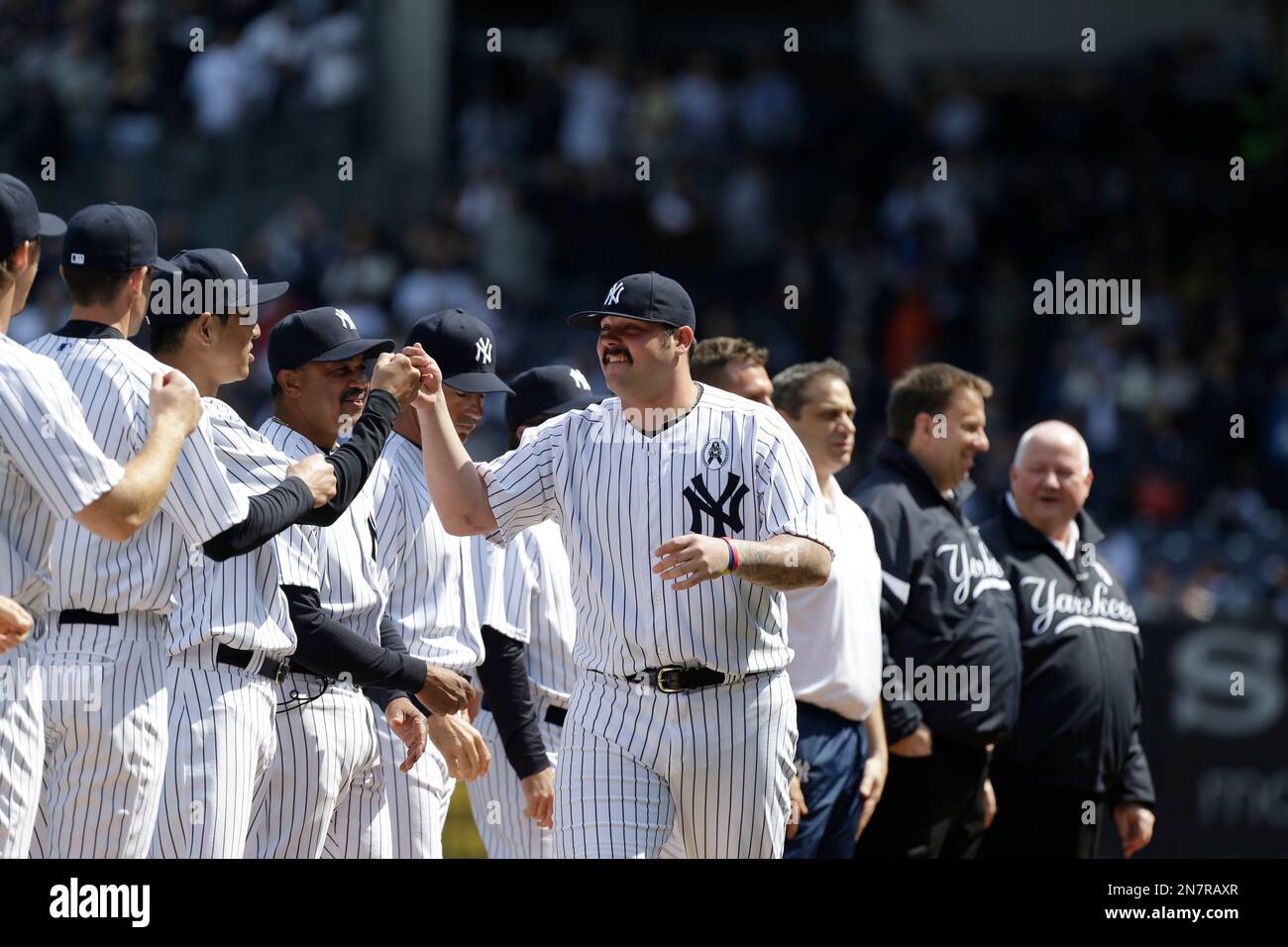 New York Yankees relief pitcher Joba Chamberlain (62) at an Opening Day ...