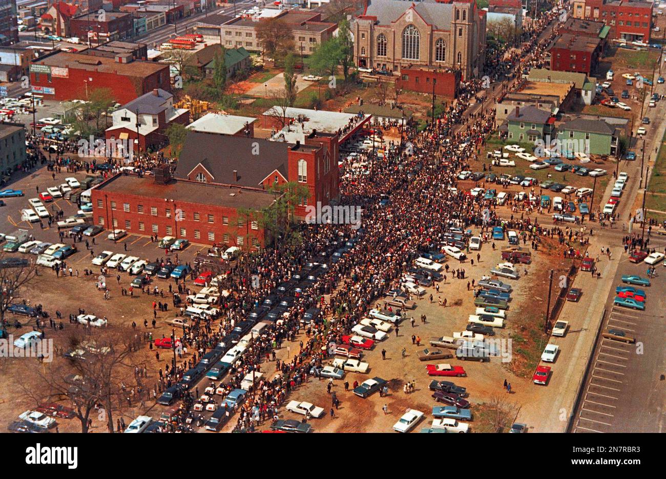 Aerial view of Ebenezer Baptist Church where people came in great ...