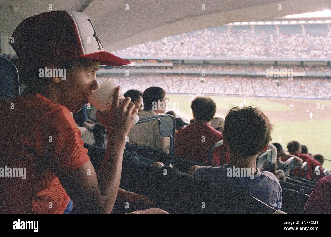 Eleven-year old Scott Ruszala of Buffalo, N.Y. enjoys a non-alcholic ...
