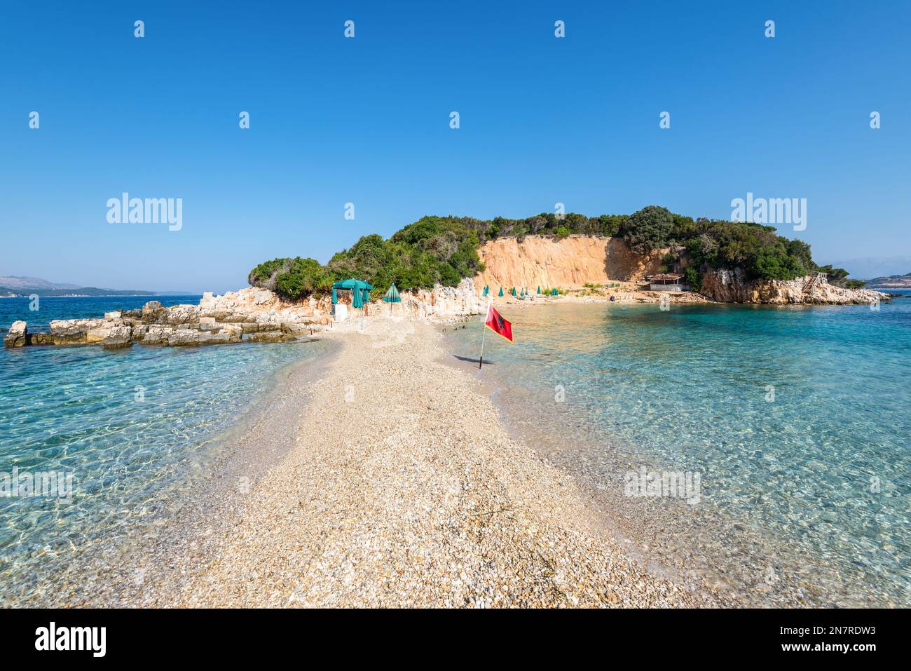Stunning Albanian beach between the Twin Islands of Ksamil (Isole ...