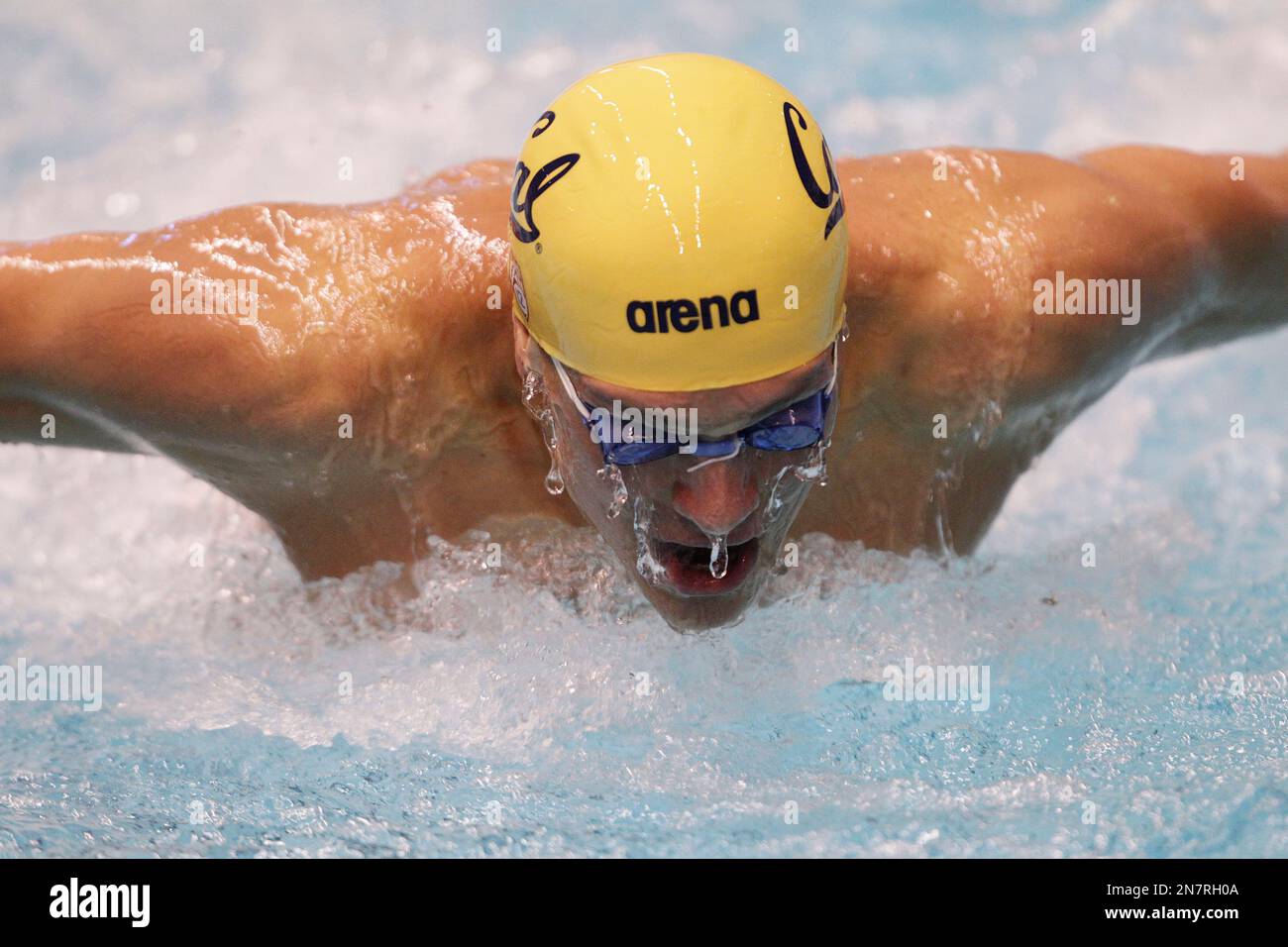California's Tom Shields swims in the 200-yard butterfly at the NCAA ...