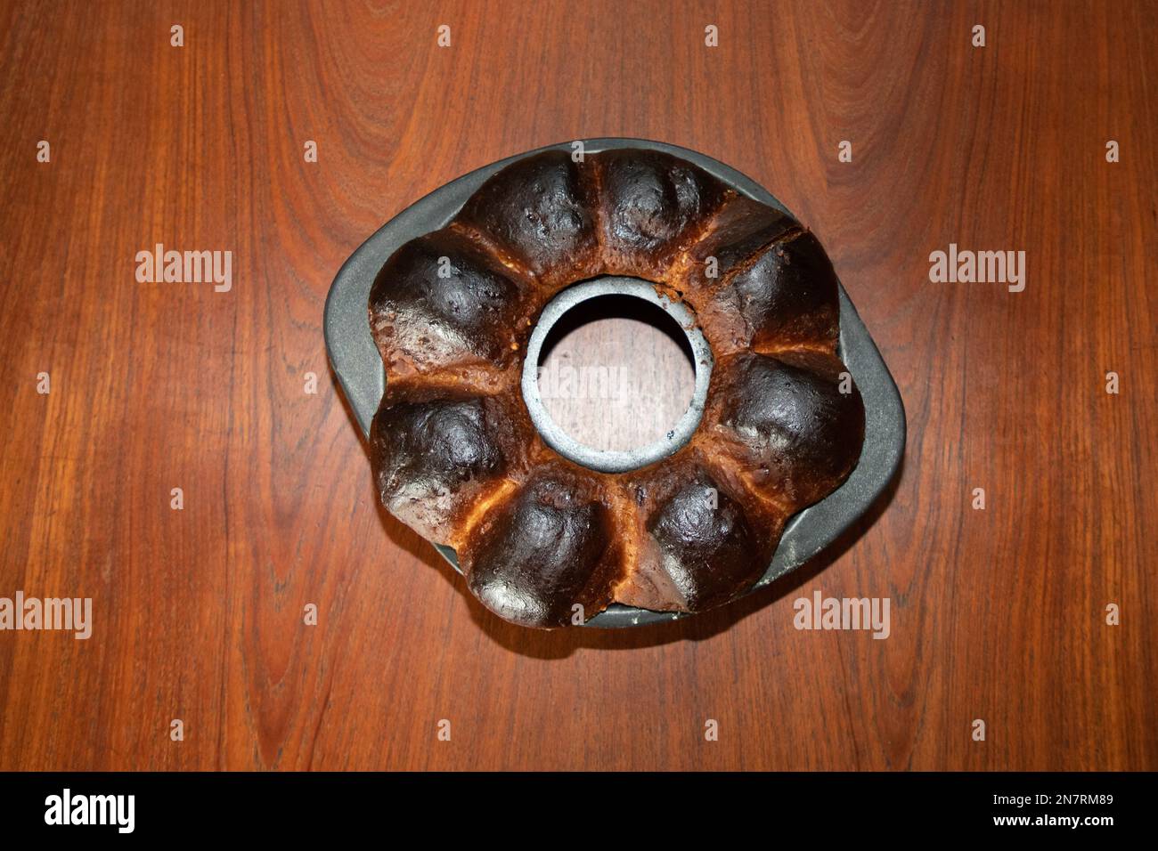 burned homemade brioche cake burnt in the oven black failed baking on ...