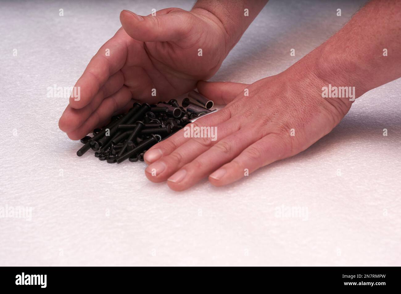 High angle view of screws hi-res stock photography and images - Alamy