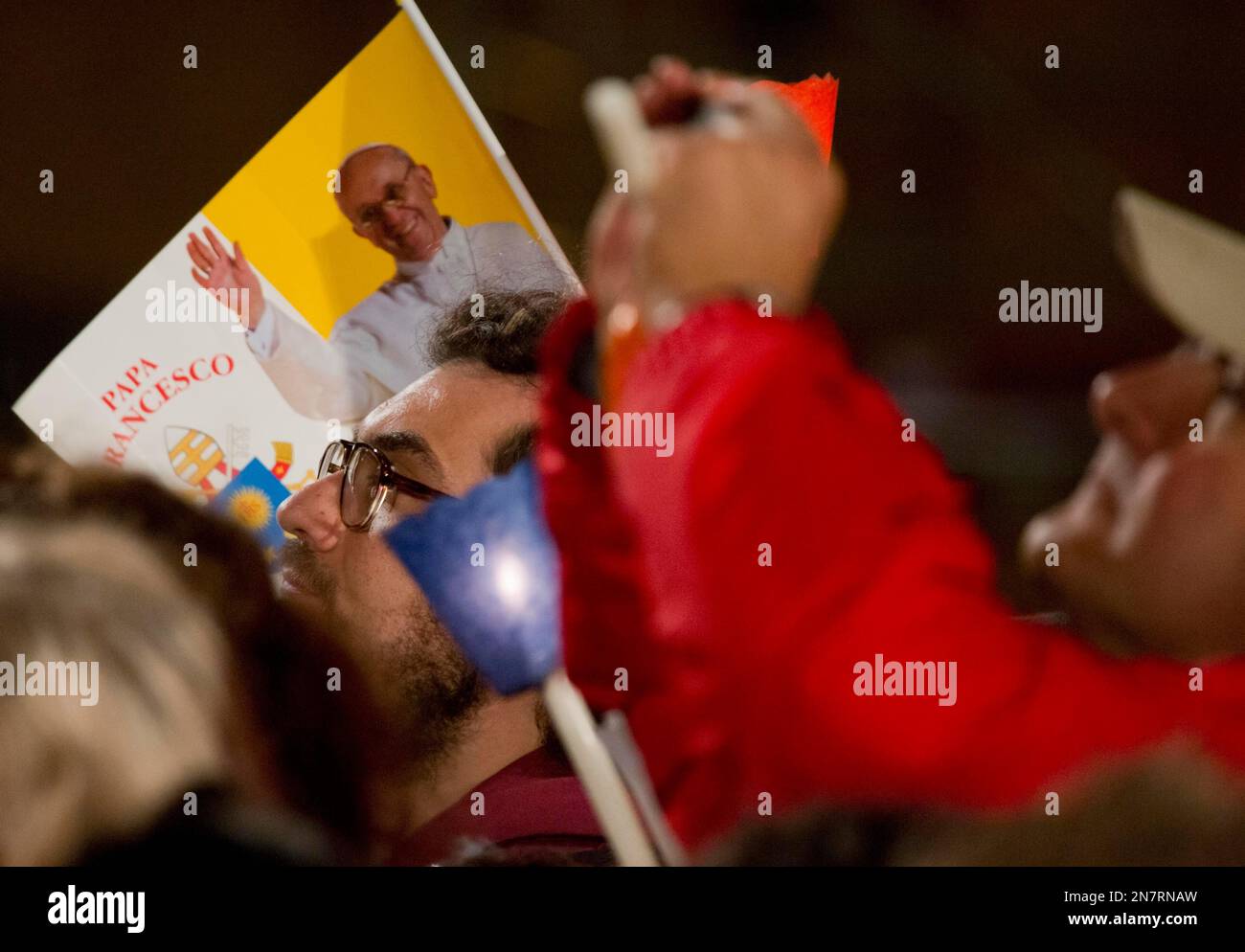 Faithful follow the Via Crucis (Way of the Cross) torchlight procession ...
