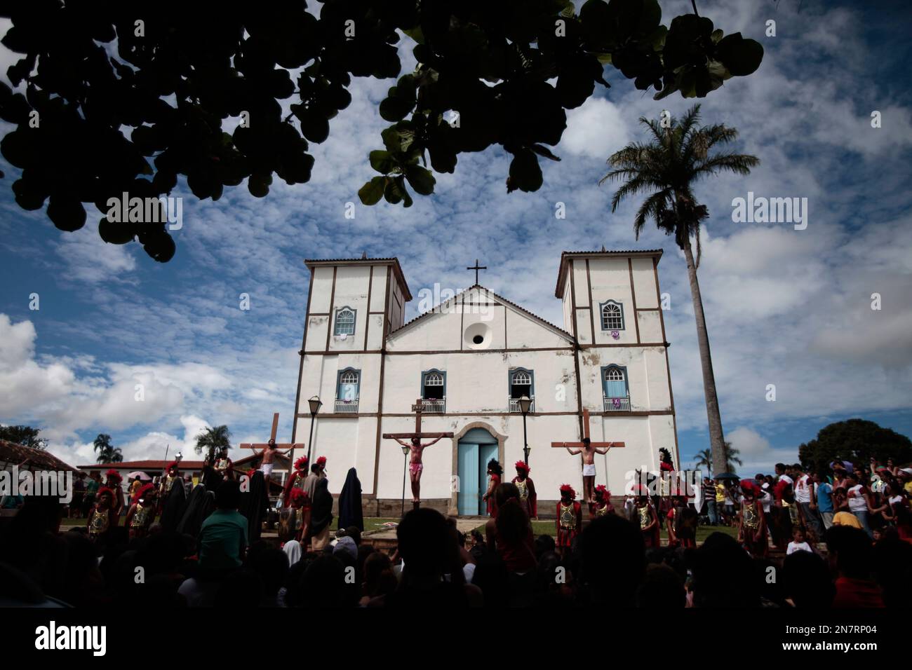 Parishioners take part in the traditional Good Friday reenactment of ...