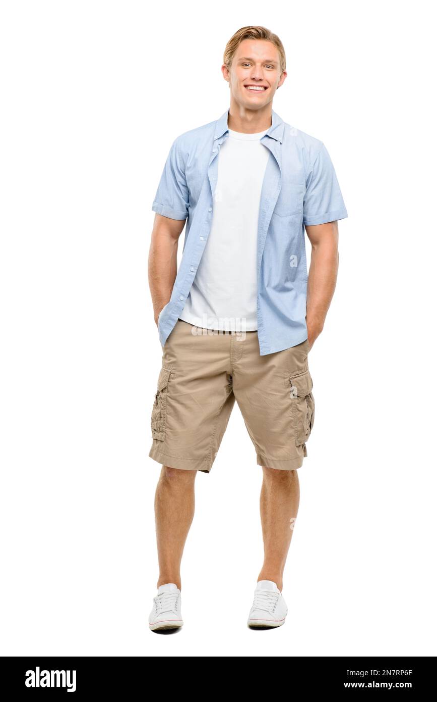 Im a chilled guy. Full length shot of a handsome young man standing ...