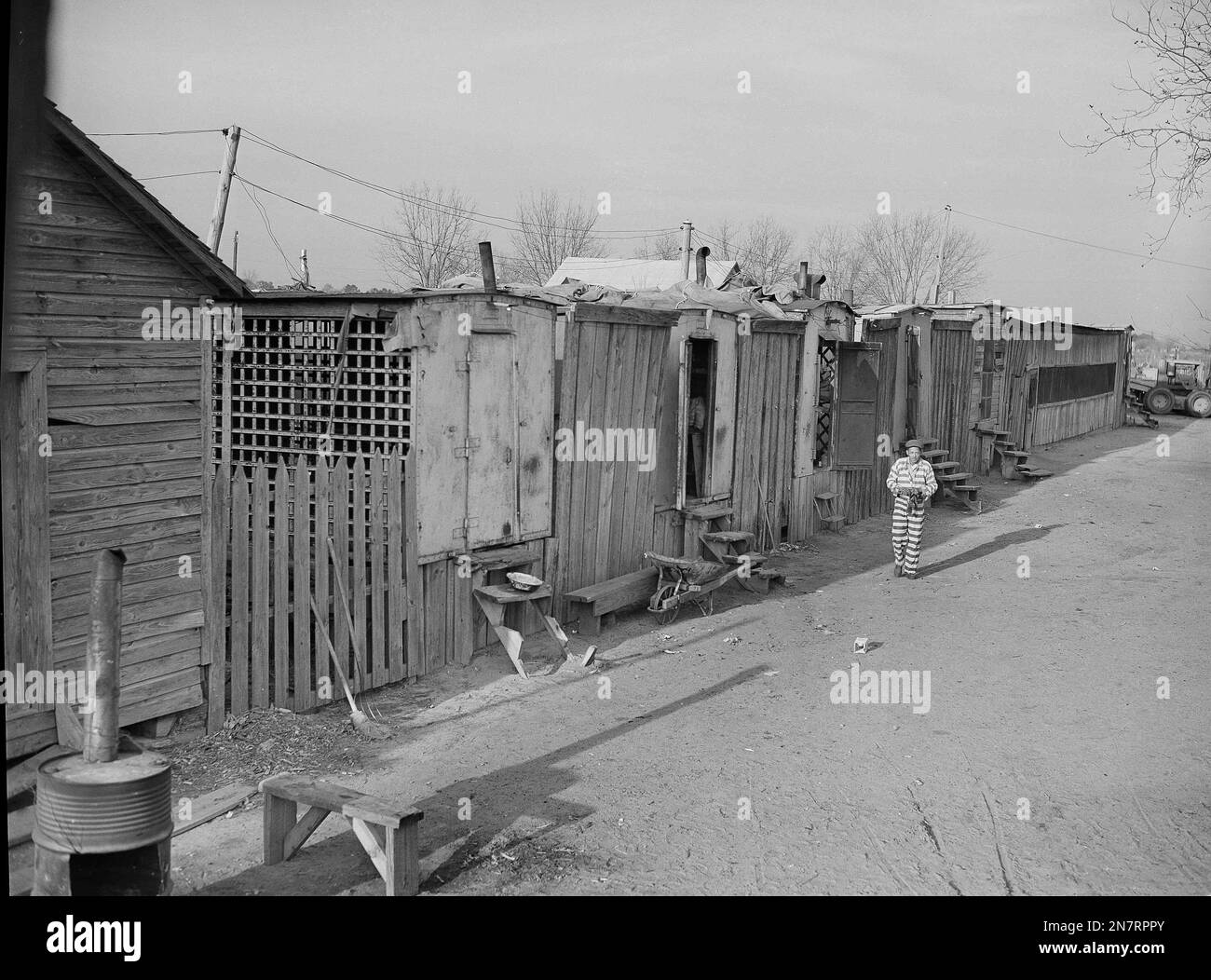 Rows of cages at Tattnall County Prison, Reidsville, GA., April 15 ...