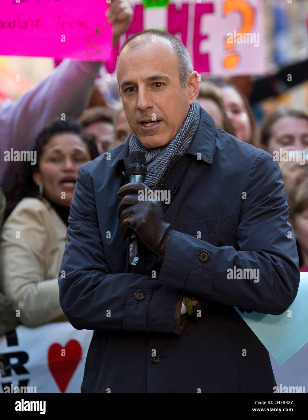 Matt Lauer, co-host of the NBC "Today" television program, appears ...