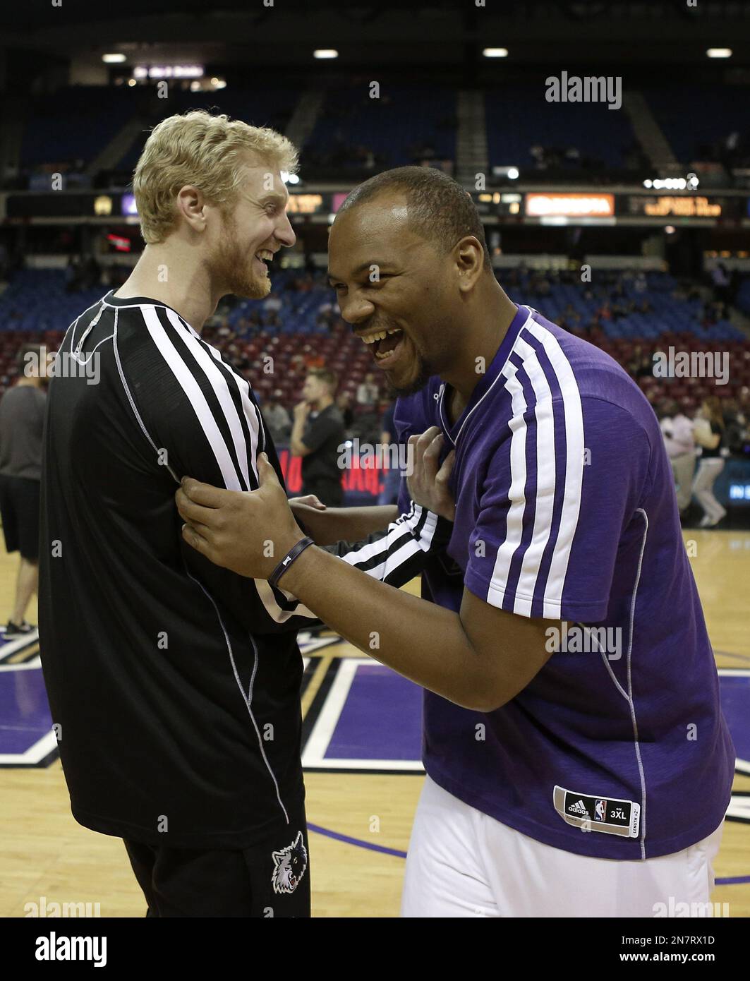 Minnesota Timberwolves forward Chase Budinger, left, and Sacramento ...