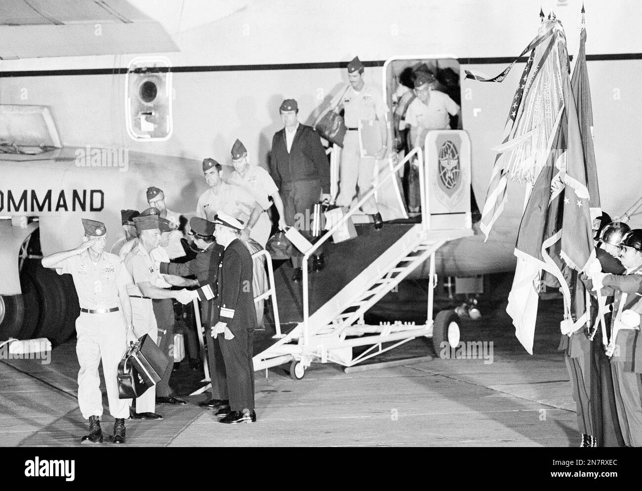 In this Thursday, March 30, 1973 photo, As the last 55 troops to leave ...