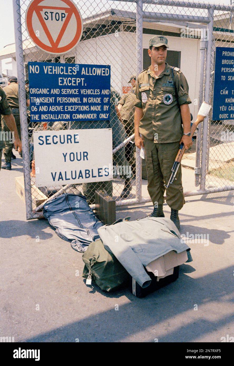 In this March 29, 1973 photo, Camp Alpha, Uncle Sam’s out processing ...