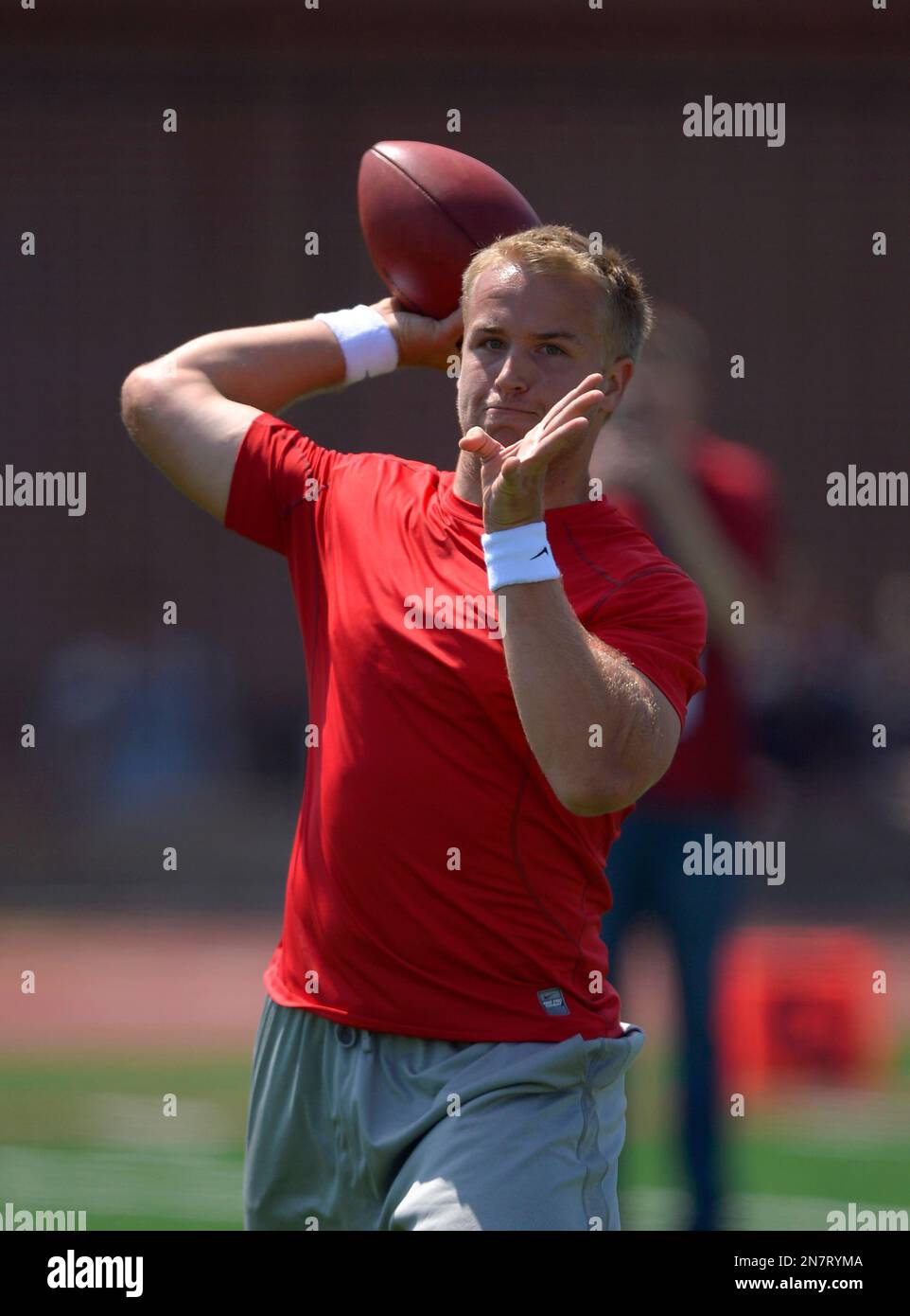Southern California quarterback Matt Barkley passes during NFL Pro Day ...