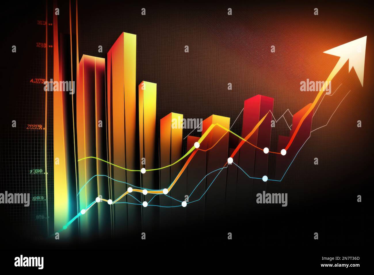 Data growth charts hi-res stock photography and images - Alamy