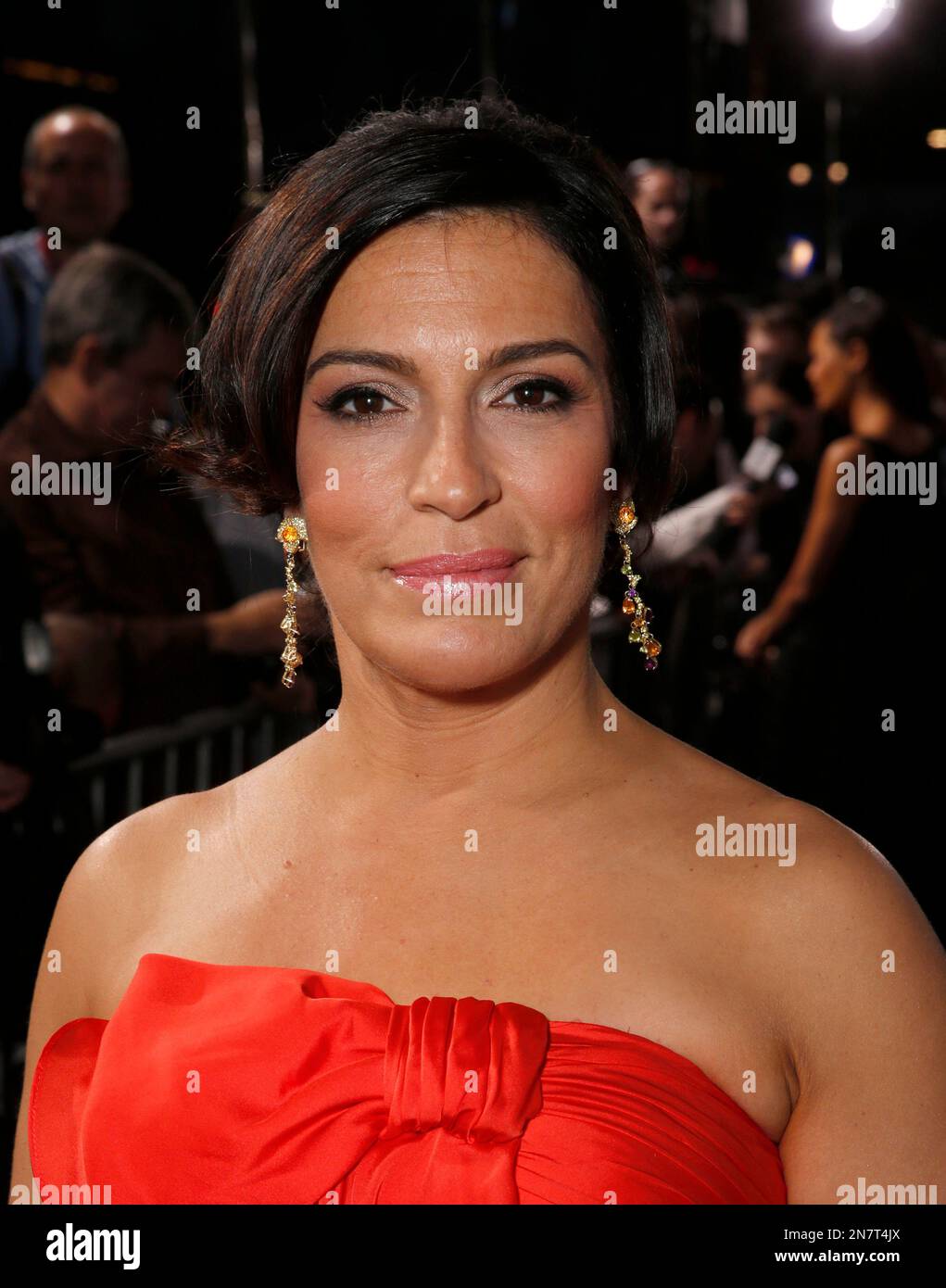 Claudia Ferri arrives at the LA premiere of "Rogue" at the ArcLight ...