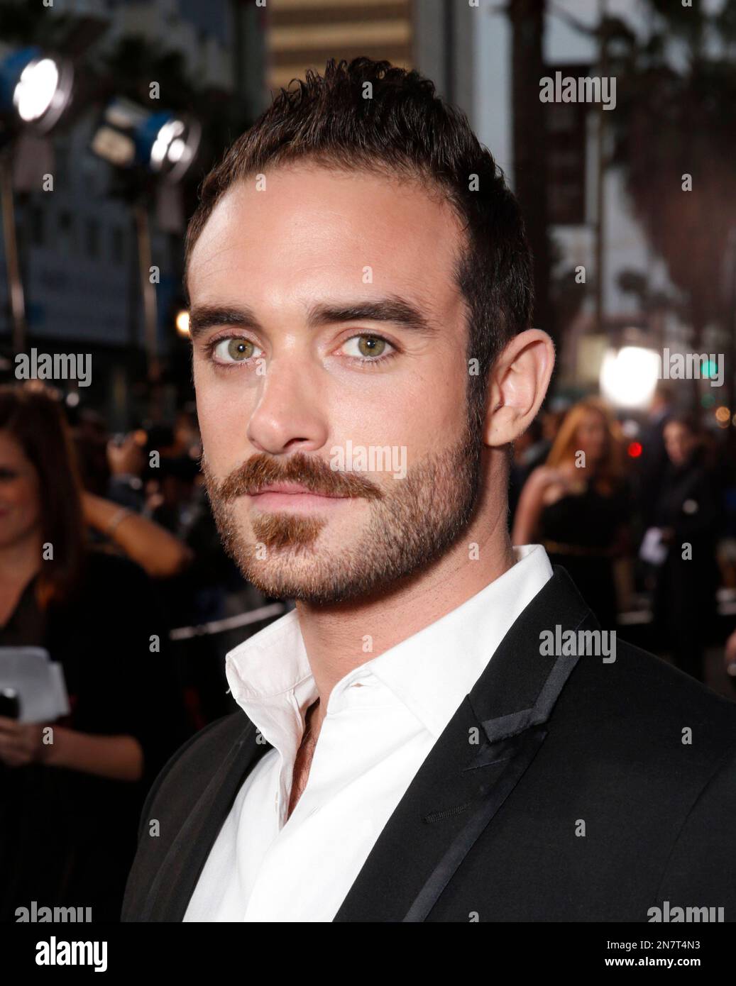 Joshua Sasse arrives at the LA premiere of "Rogue" at the ArcLight ...