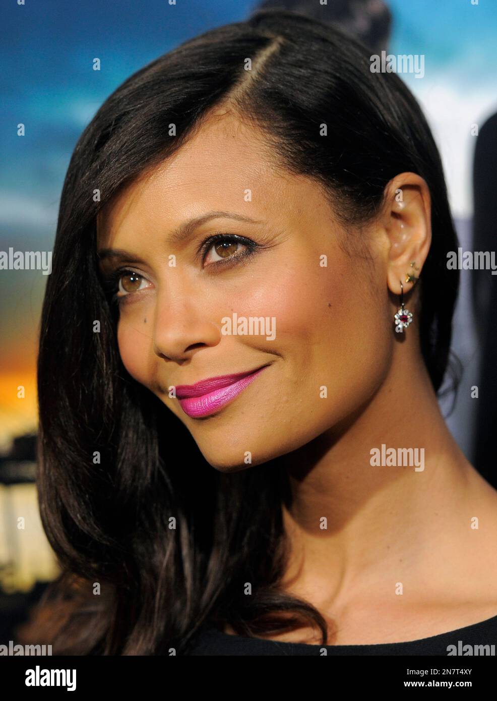 Thandie Newton, a cast member in "Rogue," poses at the Los Angeles ...