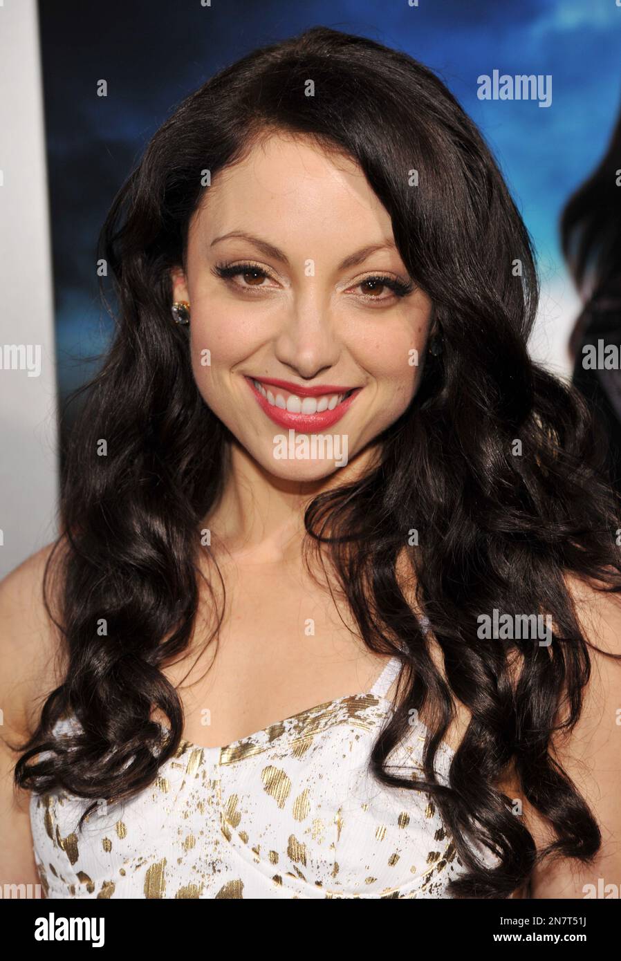 Leah Gibson, a cast member in "Rogue," poses at the Los Angeles ...
