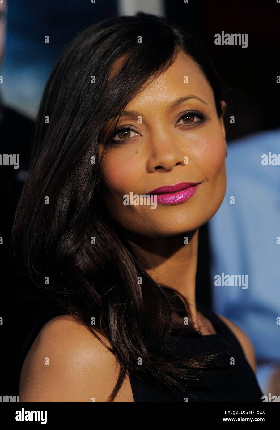 Thandie Newton, a cast member in "Rogue," poses at the Los Angeles ...
