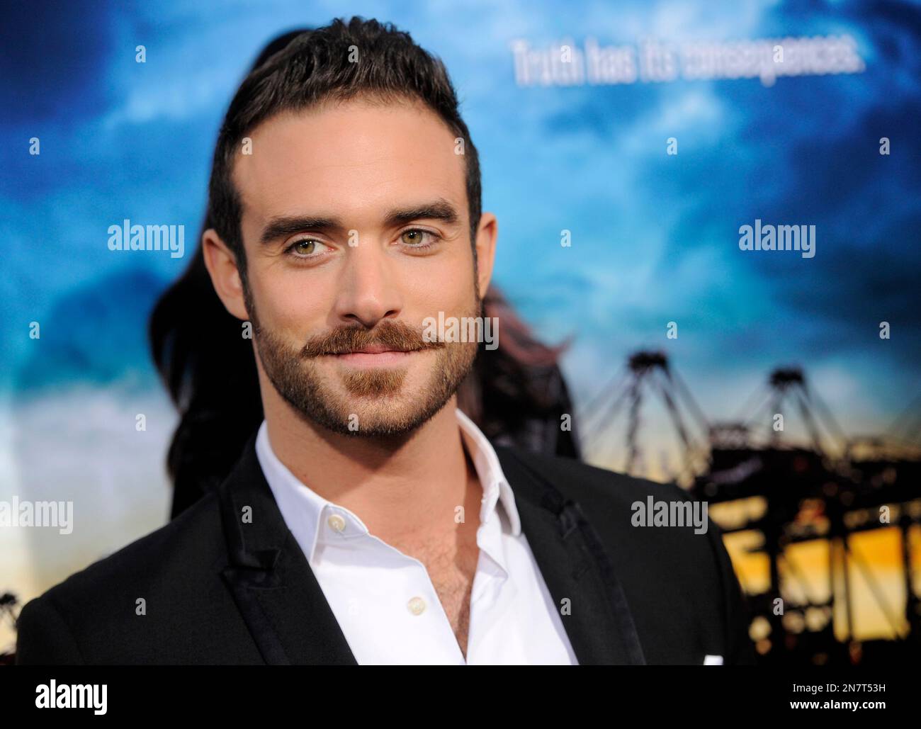 Joshua Sasse, a cast member in "Rogue," poses at the Los Angeles ...