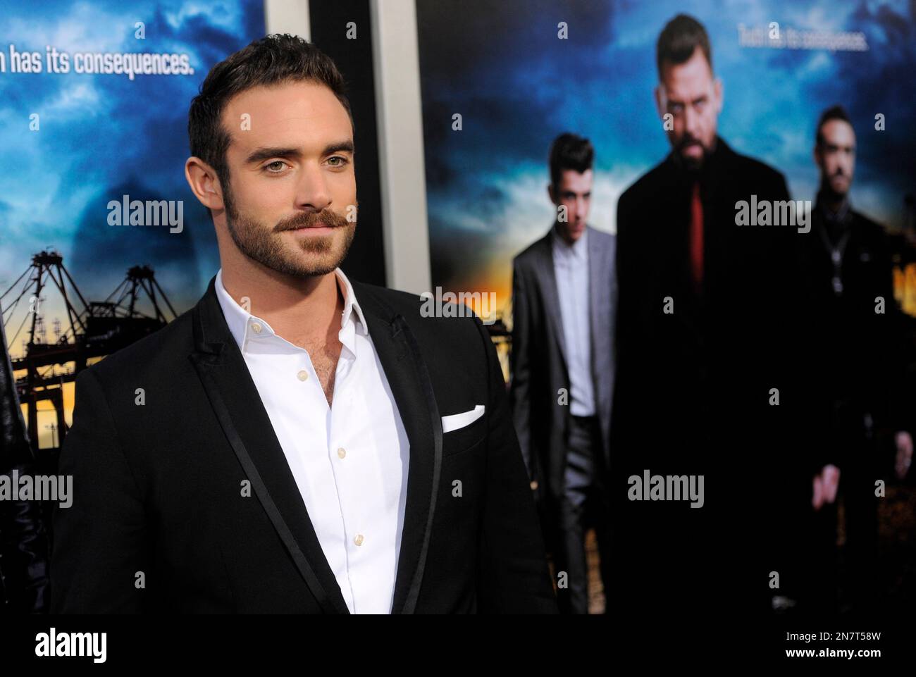 Joshua Sasse, a cast member in "Rogue," poses at the Los Angeles ...