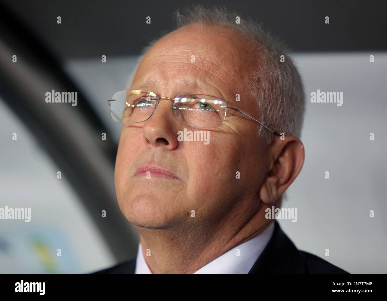 Hungary's coach Sandor Egervari reacts during his team's World Cup ...