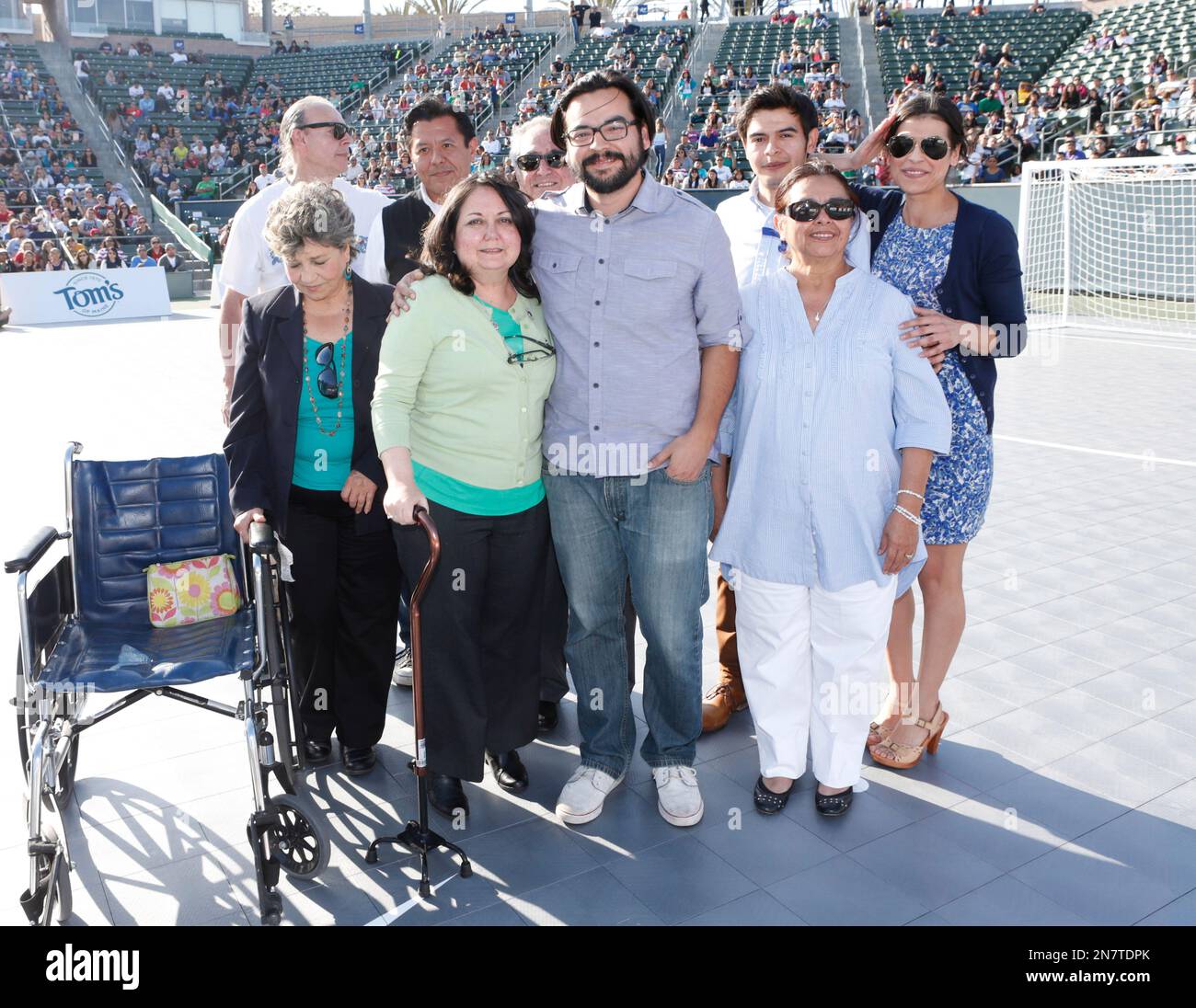 Monica V Tapia (second from left bottom) meets her bone marrow donor ...